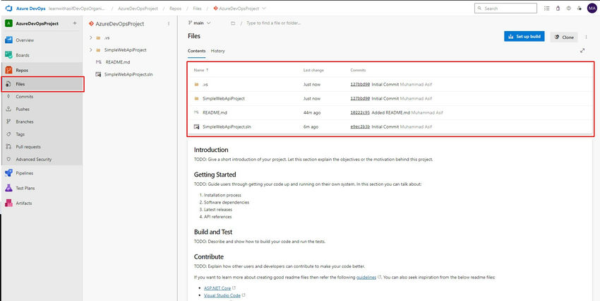 Azure Devops Create Organization Project Commit Net Solution 7068